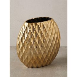 Tischvase Aluminium Gold 33,5x12,5x32 cm - BERLENGA KADIMA DESIGN