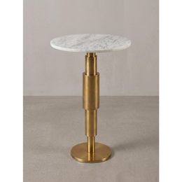 Beistelltisch Marmor Wei&szlig;-Gold &Oslash; 37x59 cm - ESLA KADIMA DESIGN