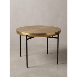 Couchtisch Aluminium Gold &Oslash; 63x41 cm - BERNALDA KADIMA DESIGN
