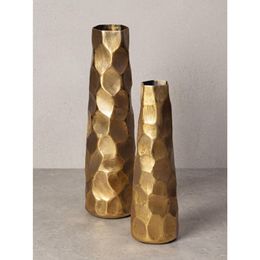 KADIMA DESIGN Vasen 2er-Set Aluminium Gold &Oslash; 15x48,5 cm - CASTELSARDO Kadima
