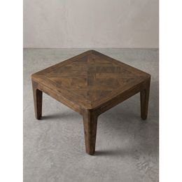 KADIMA DESIGN Sofatisch Mango Massivholz Nussbaum-Mango 60x60x32 cm - LOIRE Kadima