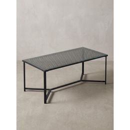 KADIMA DESIGN Couchtisch Sicherheitsglas Schwarz 100x50x42 cm - ALCUDIA Kadima