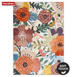 Floordirekt Wohnteppich Fleur Moderner Teppich mit farbenfrohem Blumen-Design