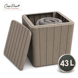 casa pura Gartenbox Porto Wetterfeste Aufbewahrungsbox 43 L