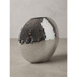 Tischvase Eisen Silber 40x10x35 cm - BERLENGA KADIMA DESIGN