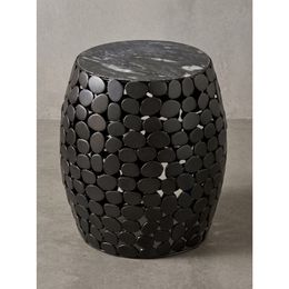 Beistelltisch Marmor Schwarz &Oslash; 40x46 cm - DIEMEL KADIMA DESIGN