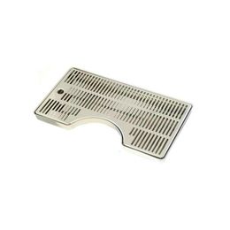 ich-zapfe Tropfblech, Abtropfblech, Tropfschale - mit Kerbung, Edelstahl, 400 x 220 x 20 mm
