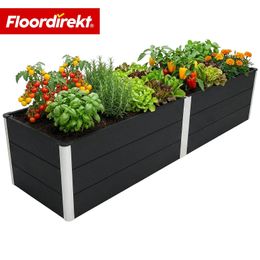 Floordirekt WPC-Hochbeet Paros Anthrazit Wetterbest&auml;ndig & langlebig