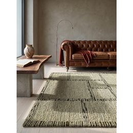 Wollteppich Hoch-Tief Salbeigr&uuml;n 200 x 290 cm - GANNEL KADIMA DESIGN