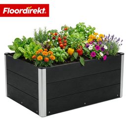 Floordirekt WPC-Hochbeet Paros Anthrazit Wetterbest&auml;ndig & langlebig