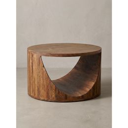 Couchtisch Mango Massivholz &Oslash; 60x36 cm - ANTEQUERA KADIMA DESIGN