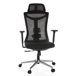 hjh OFFICE Profi B&uuml;rostuhl KAMIAK Stoff / Netzstoff mit Armlehnen