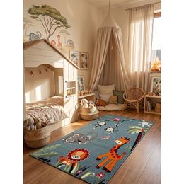 Kinderteppich Pflegeleicht Blau 80x150 cm - CASOLA KADIMA DESIGN