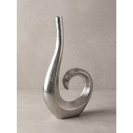 Metallvase Aluminium Silber 26x8x47 cm - BAVENO KADIMA DESIGN