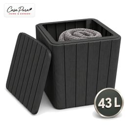 casa pura Gartenbox Porto Wetterfeste Aufbewahrungsbox 43 L