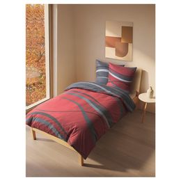 Dekor Bettw&auml;sche Soft-Flanell 80x80 + 155x220 cm - Welle