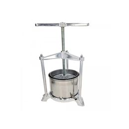 ich-zapfe Maxi Fruchtpresse, Saftpresse, Obstpresse 5L mit Edelstahl Doppelkorb
