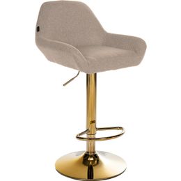 CLP Barhocker Braga Gold Stoff - Farbe: taupe