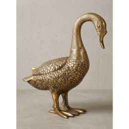 G&auml;nsefigur Aluminium Gold 46x19x42 cm - DENDER KADIMA DESIGN