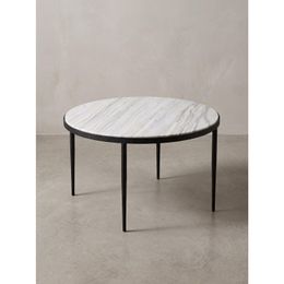 KADIMA DESIGN Couchtisch Marmor Grau-Marmoroptik &Oslash; 70x42 cm - OMBRONE Kadima