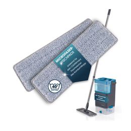Cleanmaxx Ersatz-Wischtuch 31x10cm grau 2er-Set f&uuml;r Komfort-Mopp