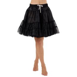 buttinette Petticoat, midi, schwarz, 2-lagig