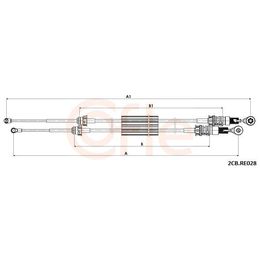 COFLE Seilzug, Schaltgetriebe 92.2CB.RE028 f&uuml;r RENAULT