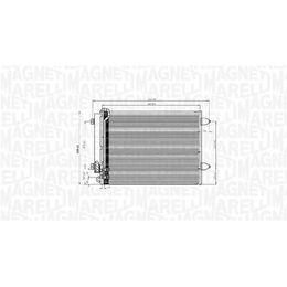 MAGNETI MARELLI Kondensator, Klimaanlage 350203919000 f&uuml;r VAG