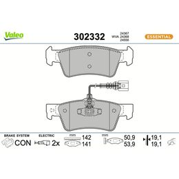 Valeo Bremsbelagsatz, Scheibenbremse FIRST Hinterachse 302332 f&uuml;r VW