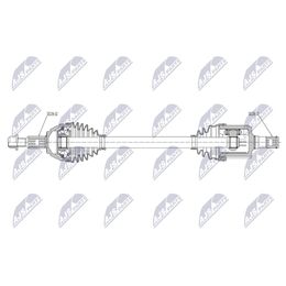 NTY Antriebswelle Vorderachse links NPW-CH-187 f&uuml;r Chrysler