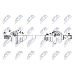 NTY Antriebswelle Vorderachse links NPW-VV-183 f&uuml;r Volvo