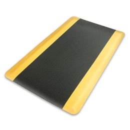 ETM Anti-Erm&uuml;dungsmatten Heavy-Duty Soft-Tritt Schwarz-Gelb 2-lagig