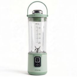 H.Koenig MOOTH18 Mini Standmixer, tragbar, wiederaufladbar, 470 ml, Smoothie-Mixer, kabellos, 110 W, 6 Edelstahlklingen, wiederaufladbar, USB-C 3,5 h, Tragegriff, sp&uuml;lmaschinengeeignet, Gr&uuml;n