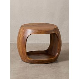 Beistelltisch Mango Massivholz &Oslash; 50x40 cm - ANTEQUERA KADIMA DESIGN