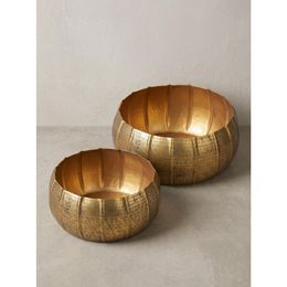 Schalen 2er-Set Aluminium Gold &Oslash; 39x17 cm - ECHAZ KADIMA DESIGN