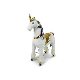 TPFLiving Reittier Einhorn Gold Gr&ouml;&szlig;e S
