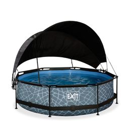 EXIT Frame Pool &oslash;300x76cm mit Filterpumpe und Sonnensegel, versch Ausf&uuml;hrungen