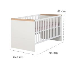 Roba Kombi-Kinderbett &raquo;Lumo&laquo; - 76,5x144x82cm - wei&szlig; -