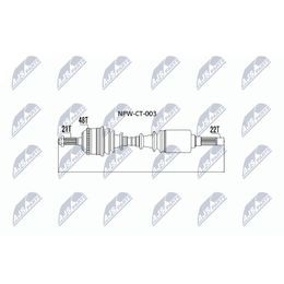 NTY Antriebswelle Vorderachse NPW-CT-003 f&uuml;r Citro&euml;n Peugeot