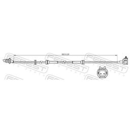 FEBEST Sensor, Raddrehzahl Hinterachse links 02606-018 f&uuml;r NISSAN