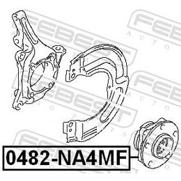 FEBEST Radnabe Vorderachse 0482-NA4MF f&uuml;r MITSUBISHI