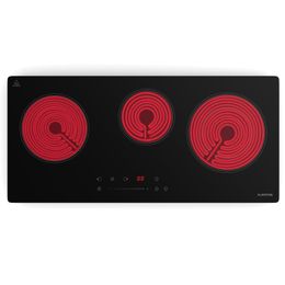 Klarstein CeramEase Slim VTC Kochfeld Glaskeramik 3 Kochfelder 5,2 kW Touch Timer