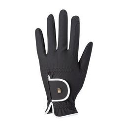 Roeckl Reithandschuhe Roeck Grip S Lona schwarz/ wei&szlig; 8,5 cm