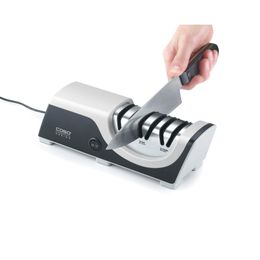 CASO GERMANY Caso DiamondSharp Messersch&auml;rfer (Elektrischer Design-Messersch&auml;rfer, pr&auml;zises 3-Stufen-Sch&auml;rfsystem, universal geeignet f&uuml;r glatte und gezahnte Klingen, Grobschliff (Diamant), Feinschliff (Diamant), Polierstufe (Keramik), 18 Watt, rutschfeste Saugf&uuml;&szlig;e, Sc