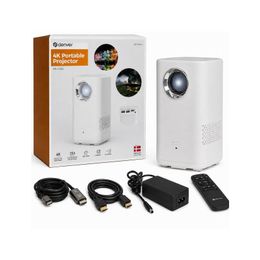DENVER PR-4700 Beamer (LCD, 4K UHD, 150 Lumen, 2000:1 Kontrast, HDMI, Lautsprecher, Akku)