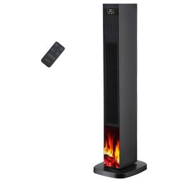 BE COOL Design Turm-Heizl&uuml;fter mit Kamineffekt 2200W Leon