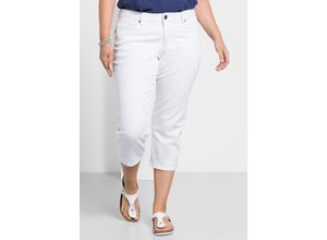 8941100841754 - Große Größen Caprijeans mit Used-Effekten white Denim Gr56