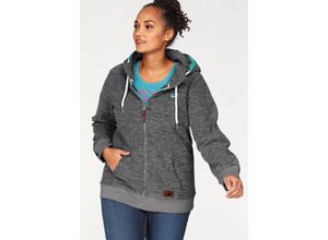 8906094422549 - Große Größen Ocean Sportswear Fleecejacke anthrazit meliert Gr48 50