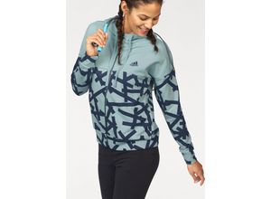 4058032587699 - Große Größen adidas Performance Kapuzensweatjacke »ESSENTIALS ALL OVER PRINT FULL ZIP HOODIE« grün GrM