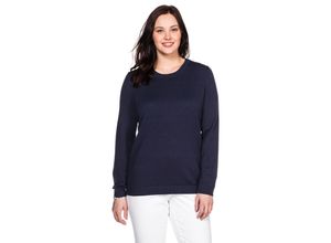 8941101511229 - Große Größen Pullover aus Feinstrick mit Rundhalsausschnitt marine Gr48 50